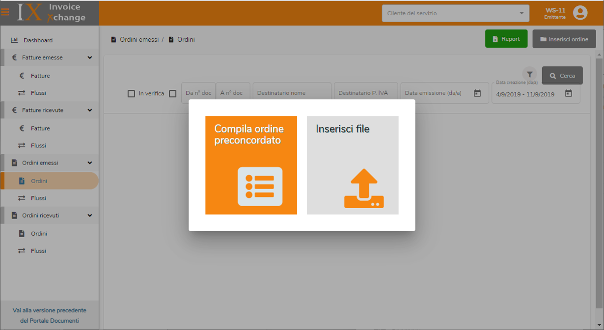 Gestione ordine elettronico per la Sanità
