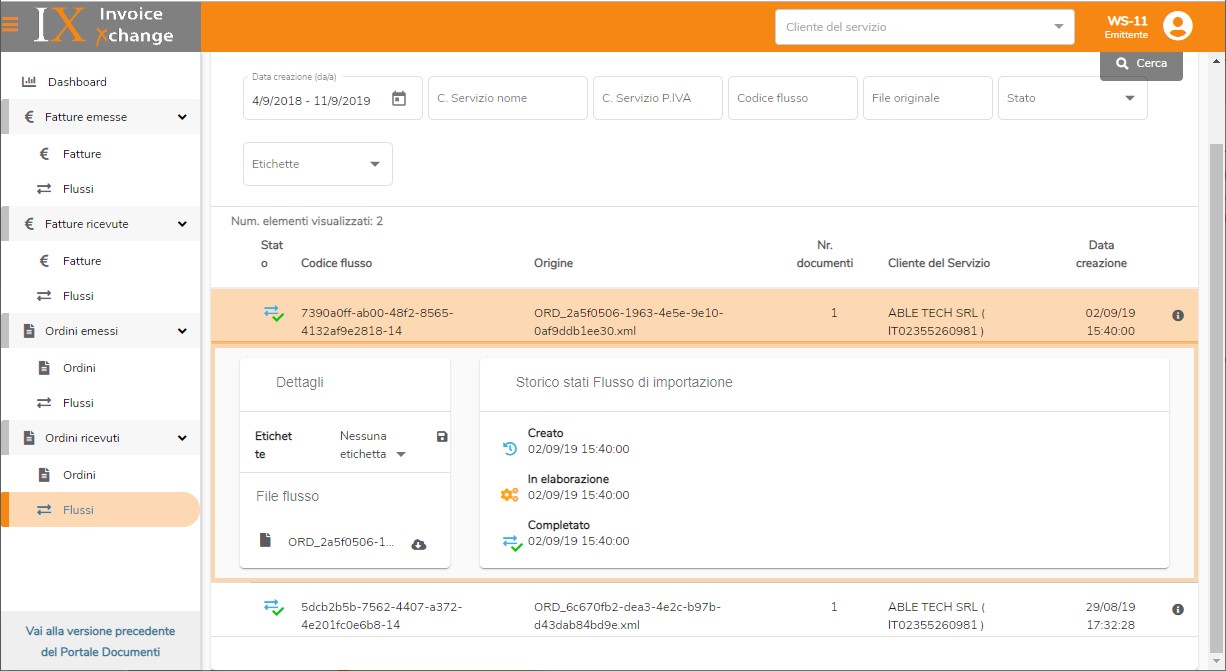 Gestione ordine elettronico per la Sanità